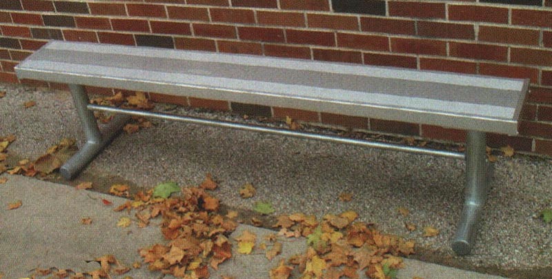 Portable Aluminum Locker Bench with Backrest