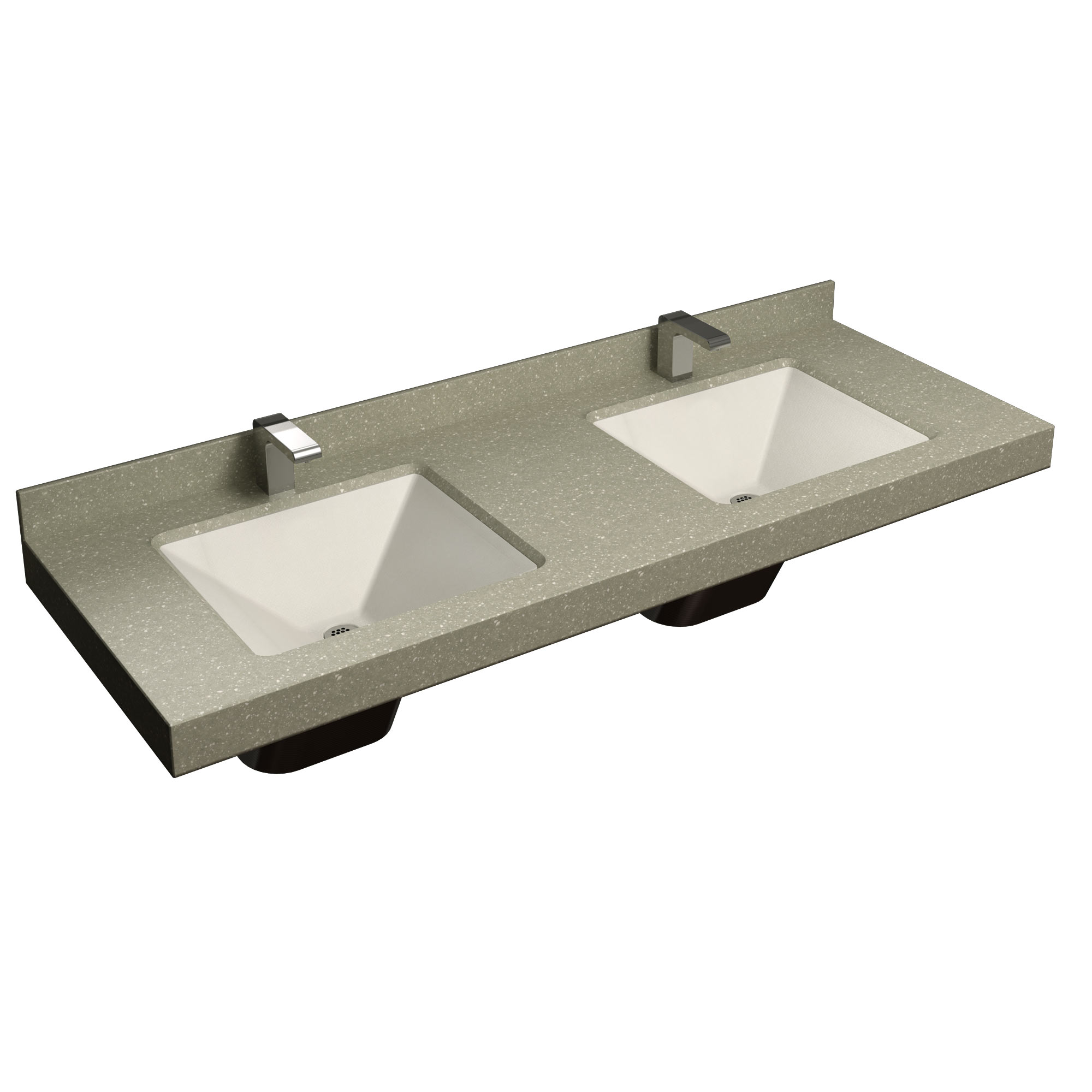 OmniDeck - Custom Solid Surface Deck with Bowls