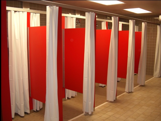 Shower Dividers for Commercial Showers - - Solid Phenolic Shower ...